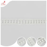 China Bilateral Mesh Lace Trimmings 100% Cotton Lace Ribbon 1.4cm For Textiles Sofa for sale