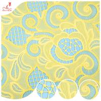 China Lady Dress Guipure Lace Fabric Beads With 3D Flower Embroidery Lace Fabric for sale