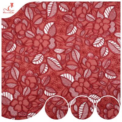 China Water Soluble Embroidery 100% Polyester Cotton Lace Ribbon Guipure Lace Trim For Clothing for sale
