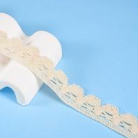 China 100% Cotton Sustainable Crocheted Embroidery Lace With Beads Home Textile for sale