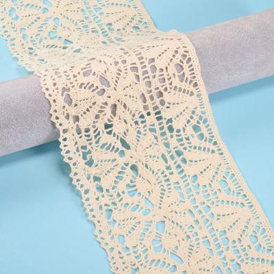 China Crochet Ribbon Cotton Lace Trim  Width 12cm Water Soluble for sale