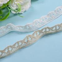 China Durable Cotton Lace Trim 1.8cm Embroidery Ribbon Lace Edging For Dress Border for sale