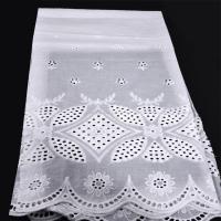 China Cotton Embroidery Lace Fabric 5 Yards 3D Butterfly Flower Guipure Cord Lace Fabric for sale
