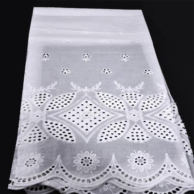 China Cotton Embroidery Lace Fabric 5 Yards 3D Butterfly Flower Guipure Cord Lace Fabric for sale