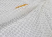 China Stabilizer Voile Embroidered Eyelet Polyester Lace Fabric For Wedding Dress for sale
