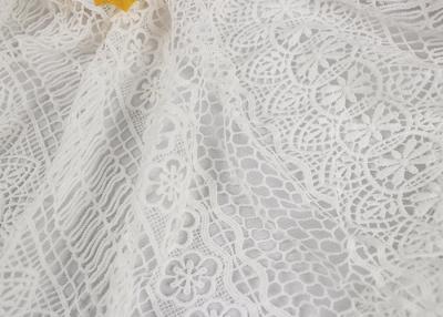 China Textile Milk Silk Soft Water Soluble Guipure Women Dress Processing Lace Fabric for sale