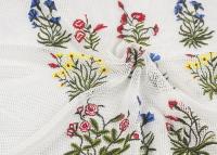 China Colorful Floral Stretch Lace Fabric By The Yard , Antique Embroidered Bridal Netting Lace for sale