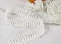 China Milk Silk Polyester Embroidered Lace Trim For Dress / Garments Indian Style for sale