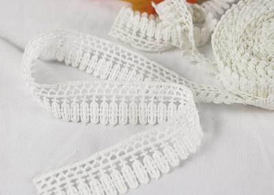 China Milk Silk Polyester Embroidered Lace Trim For Dress / Garments Indian Style for sale