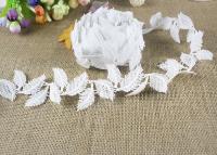 China Milk Silk Water Soluble Chemical Polyester Lace Trim For Dresses Feather Pattern for sale