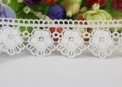 China Water Soluble Chemical Polyester lace ribbon trim For Gilr Dress Vintage Off White for sale