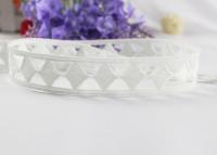 China Chemical Polyester Lace Trim By The Yard With Hollow Out Geometric Rhombus Design for sale