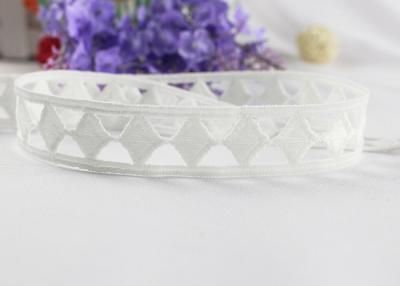 China Chemical Polyester Lace Trim By The Yard With Hollow Out Geometric Rhombus Design for sale