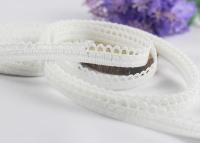 China Delicate Milk Silk Water Soluble Lace Trim / Scalloped Lace Ribbon Eco Friendly for sale