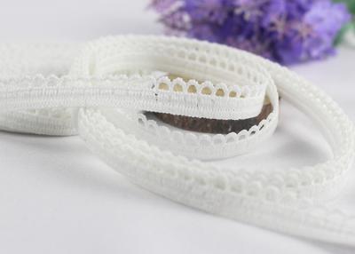 China Delicate Milk Silk Water Soluble Lace Trim / Scalloped Lace Ribbon Eco Friendly for sale