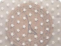 China Ivory White Floral Embroidery Cotton Nylon Mesh Lace Fabric 59 Inch Width for sale