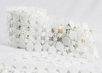 China Scalloped Cotton Crochet Lace Trim / Cotton Lace Edging For Winter Dress for sale