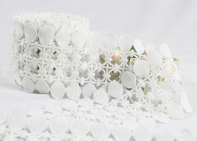 China Scalloped Cotton Crochet Lace Trim / Cotton Lace Edging For Winter Dress for sale