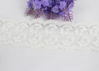 China Off White Floral Net Embroidered Lace Trim For Girl's Sock 100 % Cotton for sale