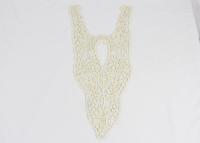 China Off White Cotton Floral Embroidered Lace Appliques For Lady Dress Gown Backside for sale