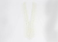 China Cotton Embroidered Lace Neckline Applique Hollowed Out Trim For Couture Gown for sale