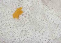 China Dyeing Milk Fiber Chemical Polyester Vintage Lace Fabric With Floral Geometric Figure for sale