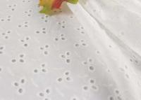 China Leaf Design Eyelet Cotton Lace Fabric For Absorbent And Breathable Nightgown for sale
