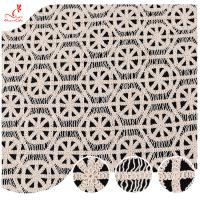 China New Design Manufacture Soft Hand Feel 100% Cotton Lace Fabric Geometric Crochet Embroidery Lace for sale
