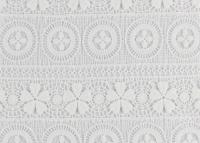 China Polyester Water Soluble Lace Fabric With Linear Lace Designs For Ladies Party Dress for sale