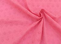 China OEM Embroidery Eyelet Cotton Dying Lace Fabric With Floral Circle Pattern For Top for sale