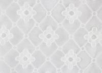 China Custom Embroidered Lace Fabric With Milk Silk On Nylon Mesh For Fashion Designers for sale