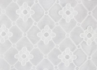 China Custom Embroidered Lace Fabric With Milk Silk On Nylon Mesh For Fashion Designers for sale