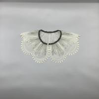 China 3.5 to 4 Level Color Fastness Lace Collar Round Shape Applique for sale
