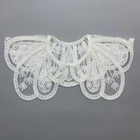 China Customizable Round Applique Lace Collar With Guipure Embroidery And Color Fastness for sale