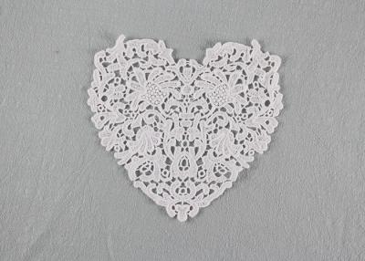 China Guipure French Venice Lace Collar Cotton Lace Heart Applique For Wedding Dresses for sale