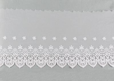 China Embroidered Nylon Dying Lace Fabric Bilateral Symmetry Lace for sale