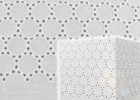 China 130CM White Cotton Eyelet Lace Fabric Openwork Circle Lace Design Dress Fabric for sale