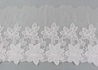 China Embroidered Lace Ribbon Cotton Nylon Tulle Lace Trim For Fashion Designers for sale