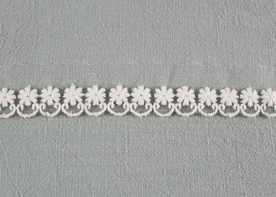 China French Floral Embroidered Cotton Mesh Lace Trims Soft Handing For Child Dresses for sale