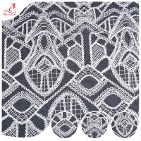 China Wholesale Embroidery Knitted Lace Tulle Polyester Guipure Cord Lace Fabric For Wedding Dress for sale