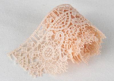 China Poly Venice Lace Trims Custom Embroidered Water Soluble Lace For Wedding Dresses for sale