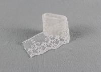 China Embroidered Nylon Lace Trim Scalloped Edge Flower Ribbon Cotton Lace Tulle for sale
