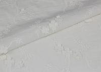 China Fashion 3D Flower Lace Fabric , Embroidered Cotton Lace Fabric By The Yard for sale