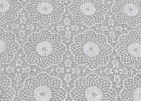 China White Water Soluble Lace , Embroidered Guipure Venice Lace Fabric For Bridal Dress for sale