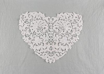 China French Guipure Venice Lace Cotton Lace Neck Applique Water Soluble For Blouses for sale