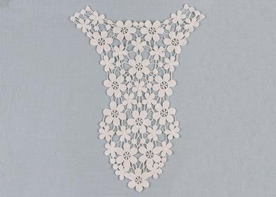 China Cotton Guipure Embroidered Venice Lace Collar Applique Water Soluble For Dresses for sale