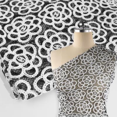 China Quality embroidery fabric cord /guipure lace African Lace Fabric for wedding dress for sale