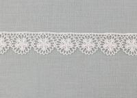 China Floral Venice Lace Trims , Vintage White Embroidered Lace Trim For Bridal Dresses for sale
