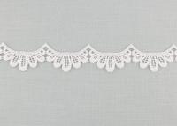 China Scalloped Edge Venice Lace Trim Organic Cotton Wedding Embroidered Lace Trim For Bridal Show for sale