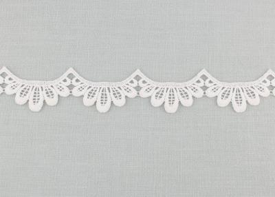 China Scalloped Edge Venice Lace Trim Organic Cotton Wedding Embroidered Lace Trim For Bridal Show for sale
